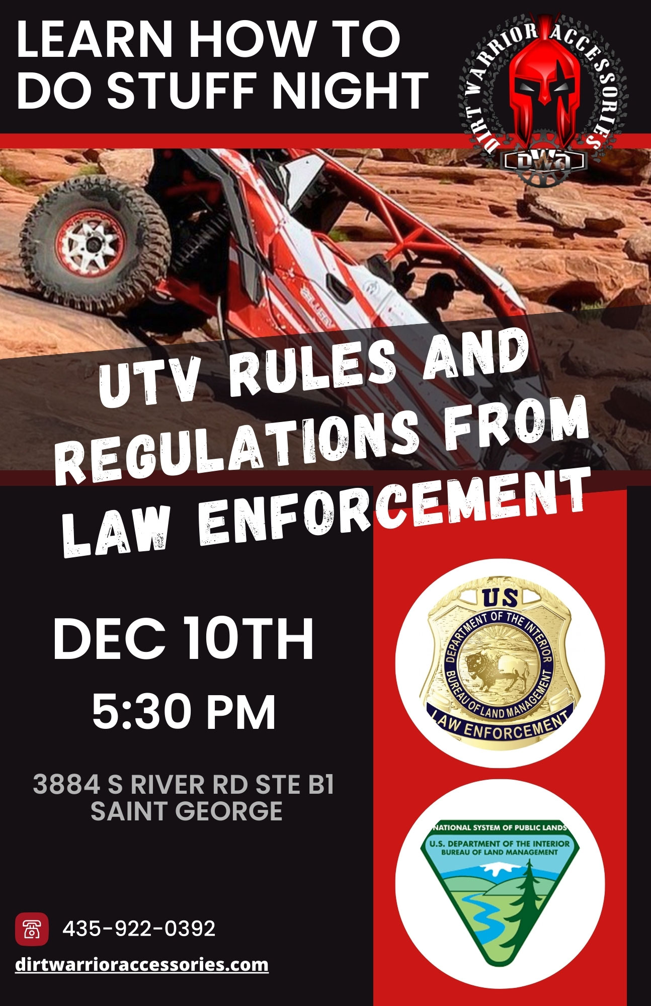 Learn How To Do Stuff Night With Your SXS/UTV | Southern Utah